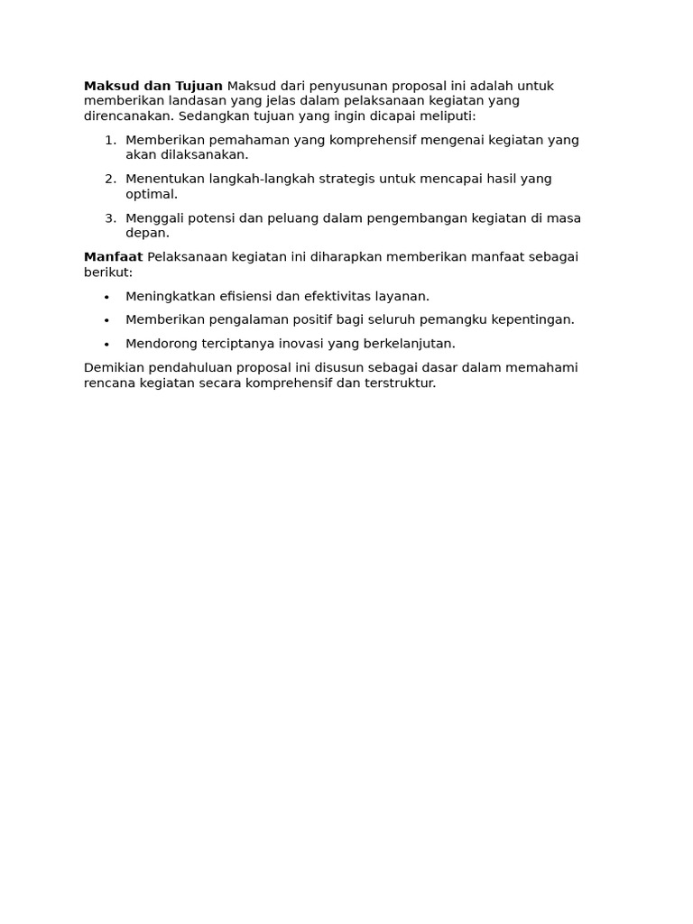 Contoh Maksud Dan Tujuan PR | PDF