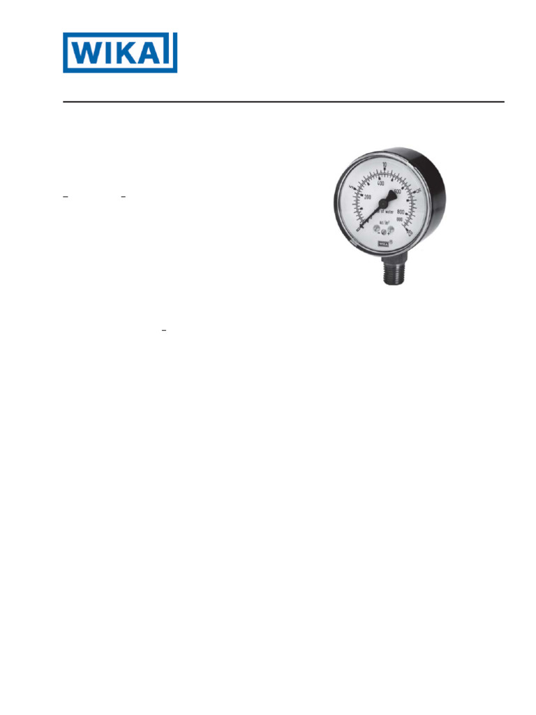 WIKA-61110-datasheet | PDF | Pressure Measurement | Materials