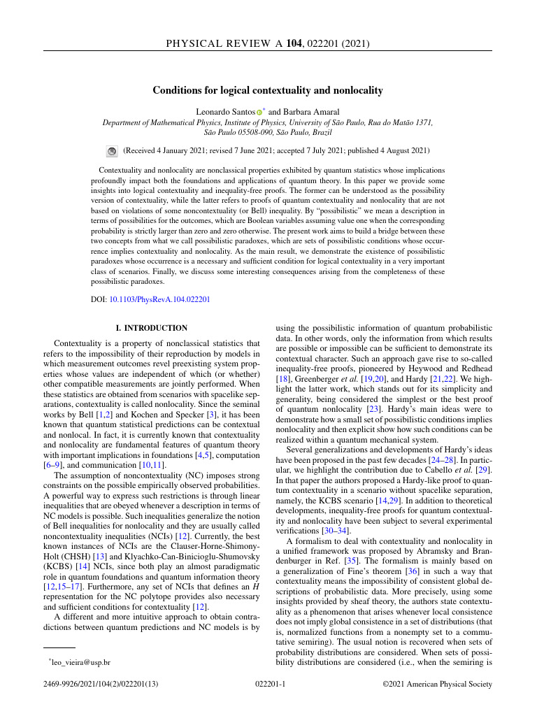 Quantum Contextuality Insights | PDF | Mathematical Concepts | Mathematics