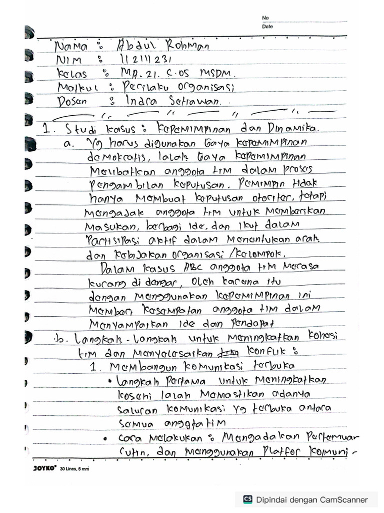 Uas Perilaku Organisasi SMTR 7 | PDF