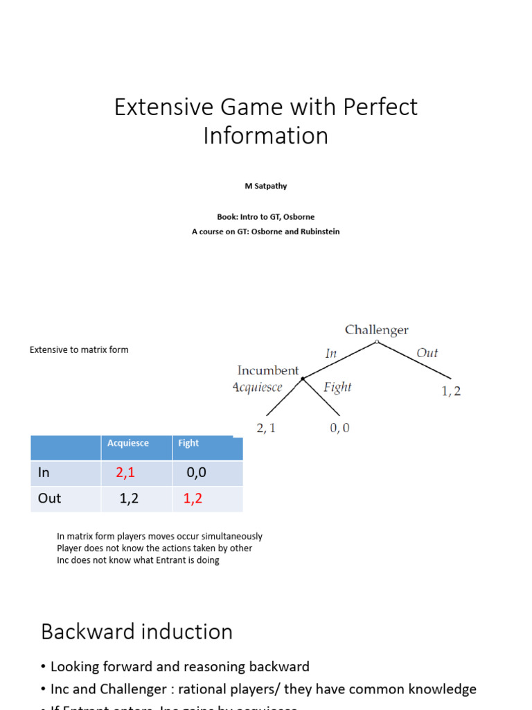 extensive games | PDF | Mathematical And Quantitative Methods ...
