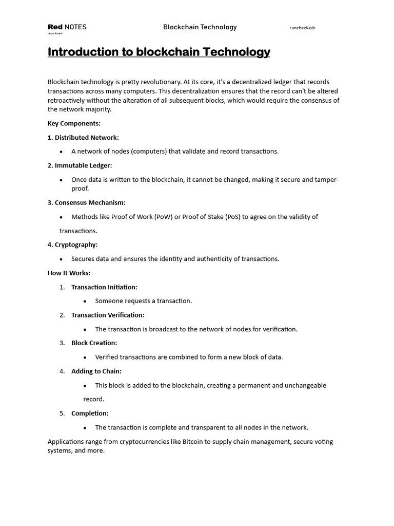 blockchain_notes | PDF | Cryptocurrency | Peer To Peer