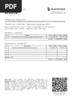 Bitcoin: Transaction Receipt | PDF