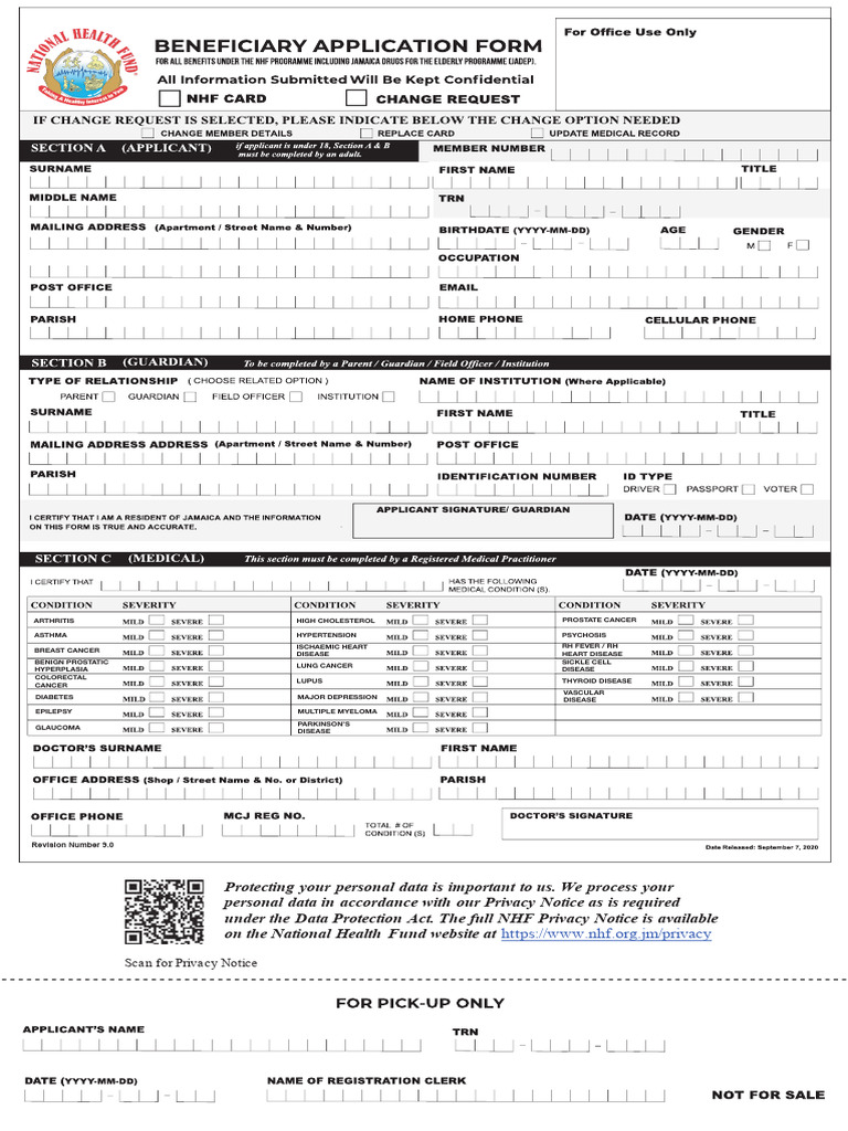 NHF Application Form 2023 | PDF