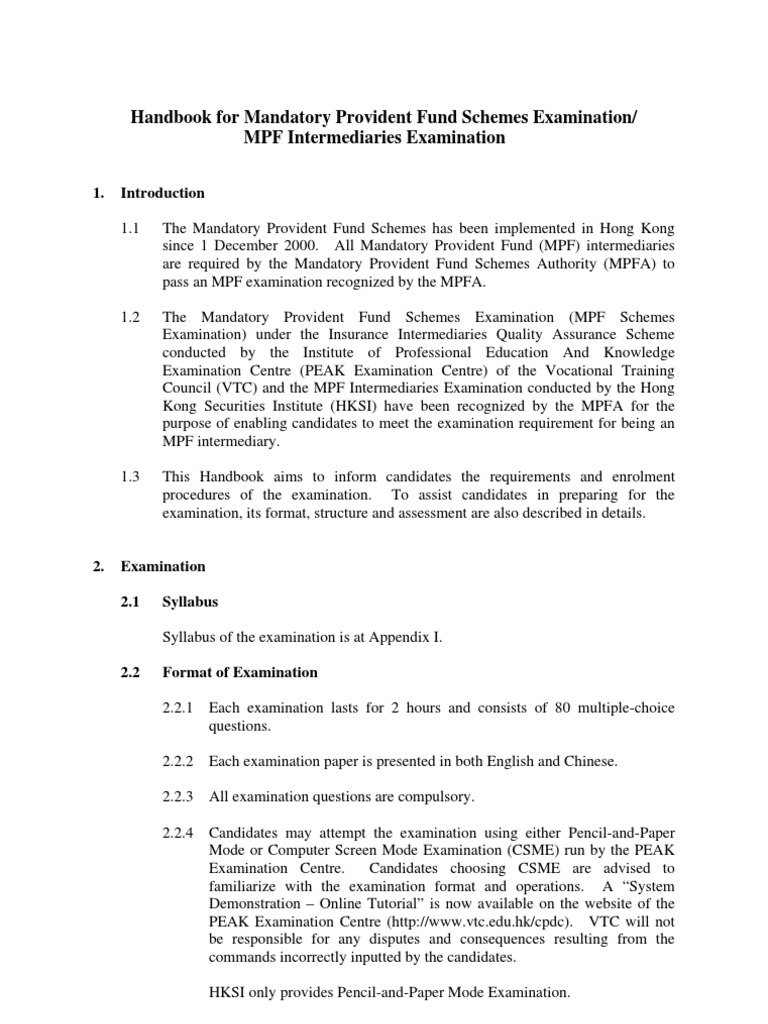 MPF Exam Handbook Eng | PDF | Test (Assessment) | Identity Document
