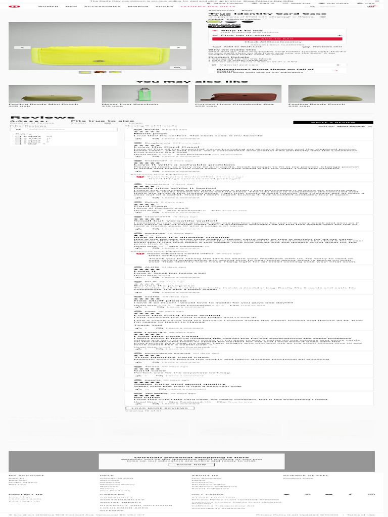 True Identity Card Case Women's Bags, Purses, Wallets Lululemon | PDF