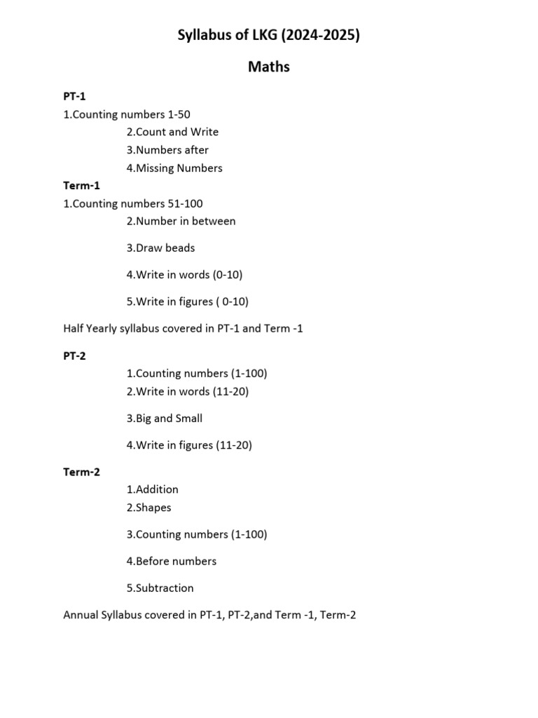 3633maths LKG to 5 | PDF | Mathematics | Arithmetic