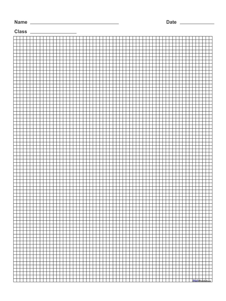 Plain Graph Paper With Name Eighth Inch | PDF