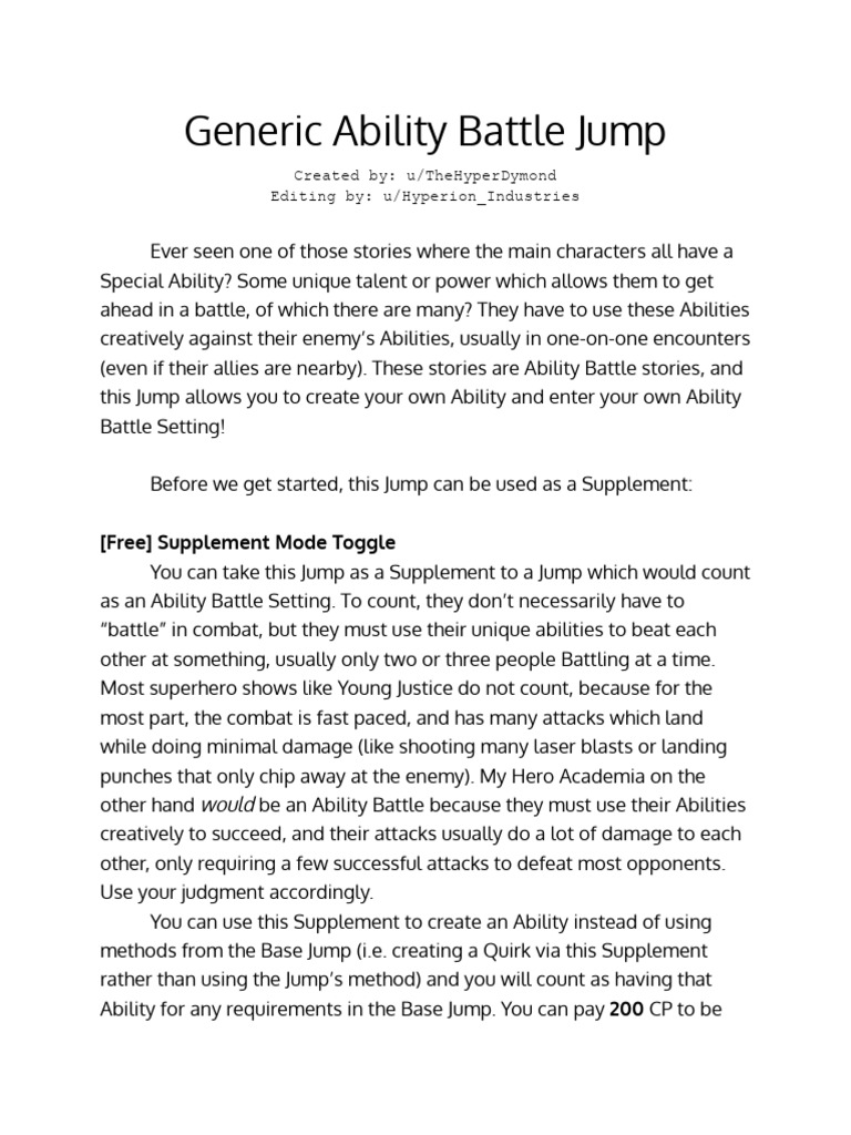 Generic Ability Battle Jump v1.1 | PDF