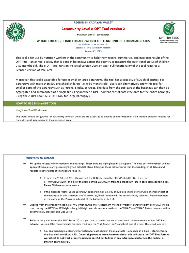 Region2 - Ver2 - eOPT Plus - Community Level Tool1 | PDF | Significant ...