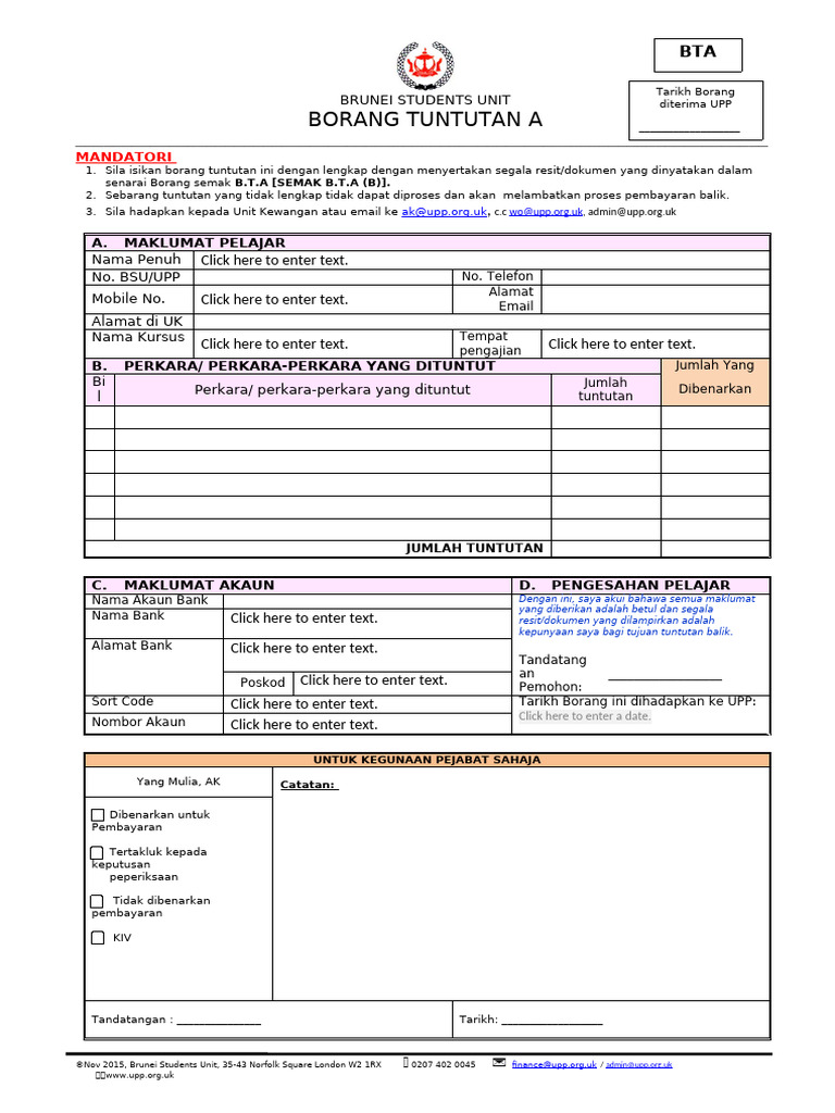 borang-tuntutan-a-bta-dan-senarai-semak-lampiran-b | PDF