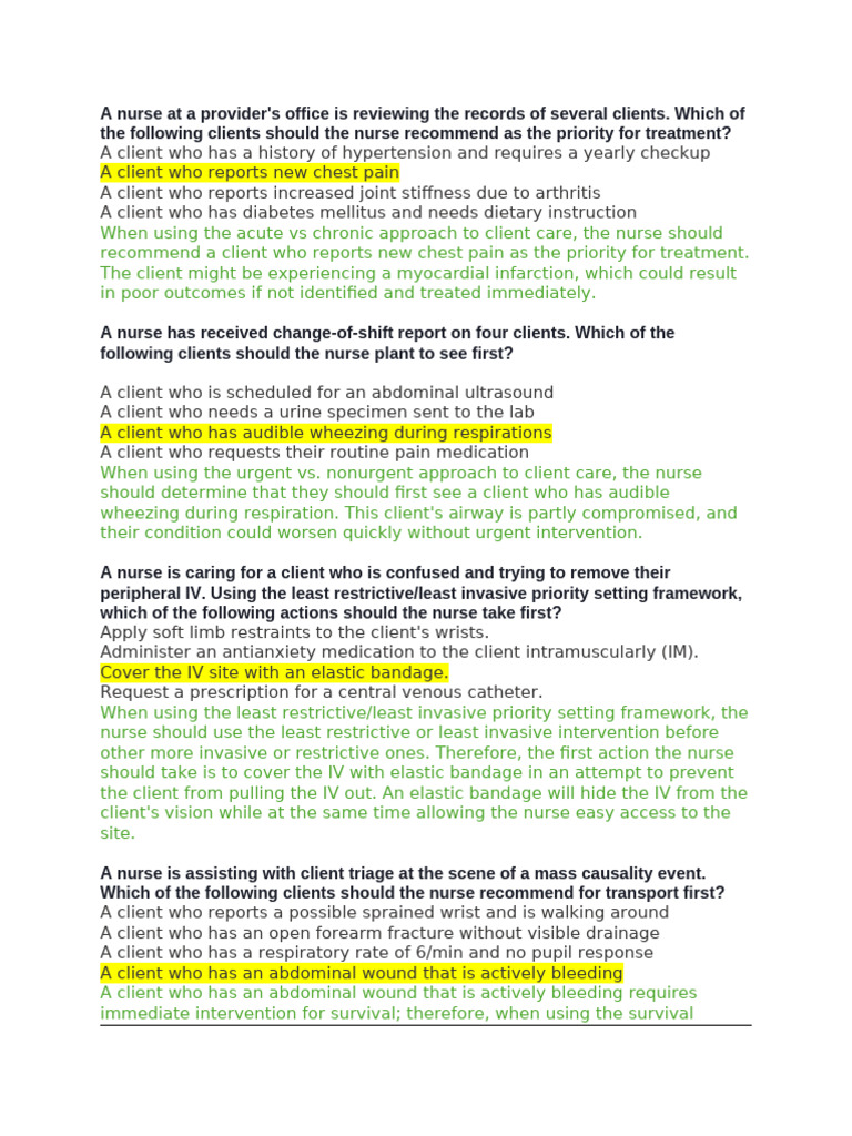 Priority Setting Frameworks Ati Pdf Clinical Medicine Medical Specialties