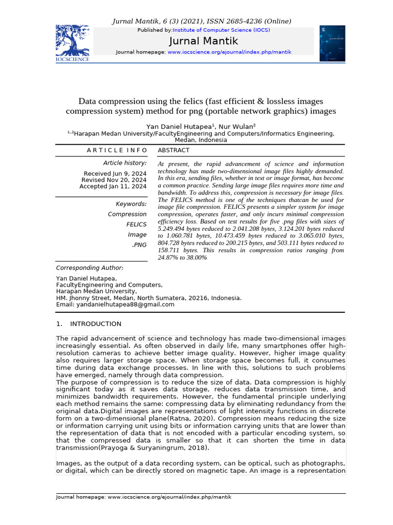 4900-Article Text-25601-1-18-20240224 | PDF | Use Case | Data Compression