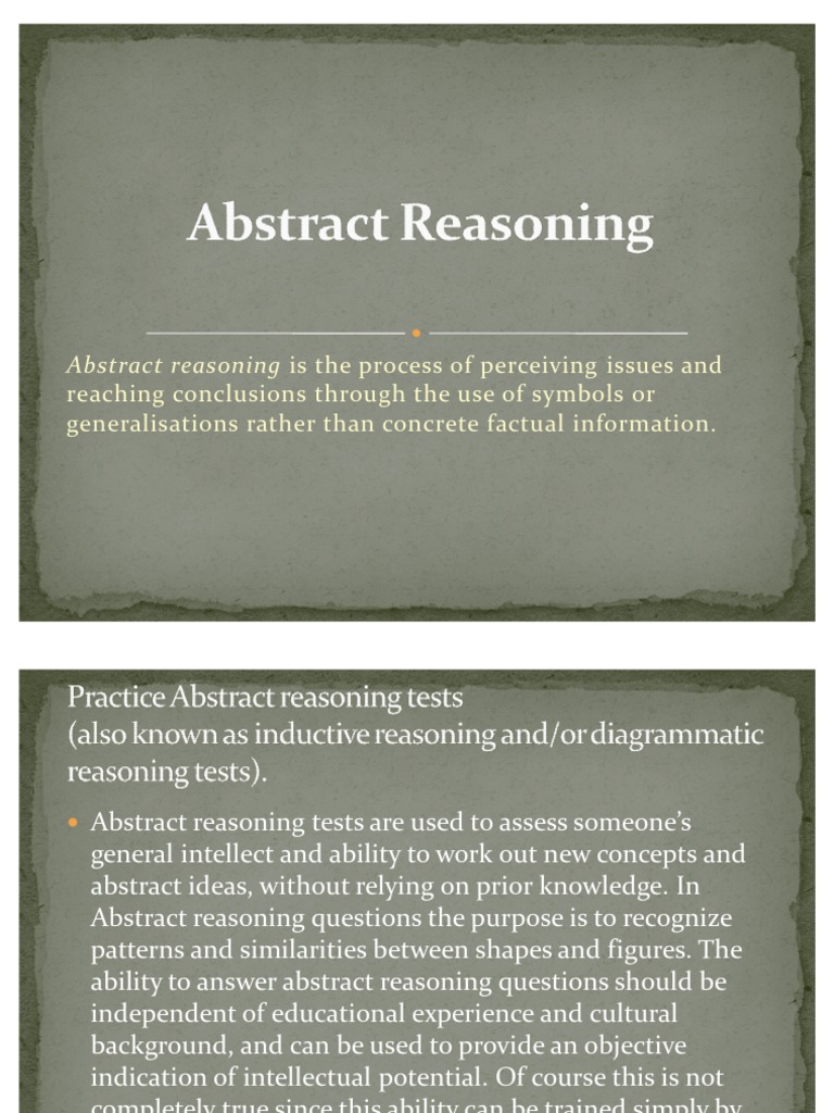 Abstract Reasoning | PDF