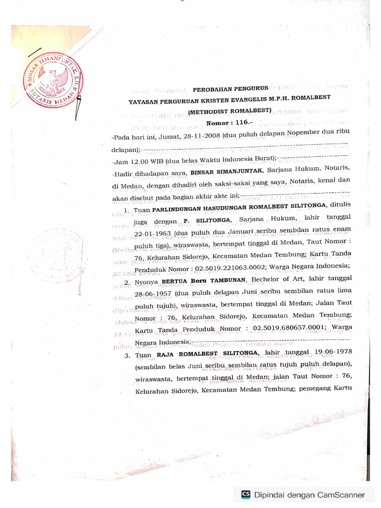 Akte Notaris Ev MPH | PDF