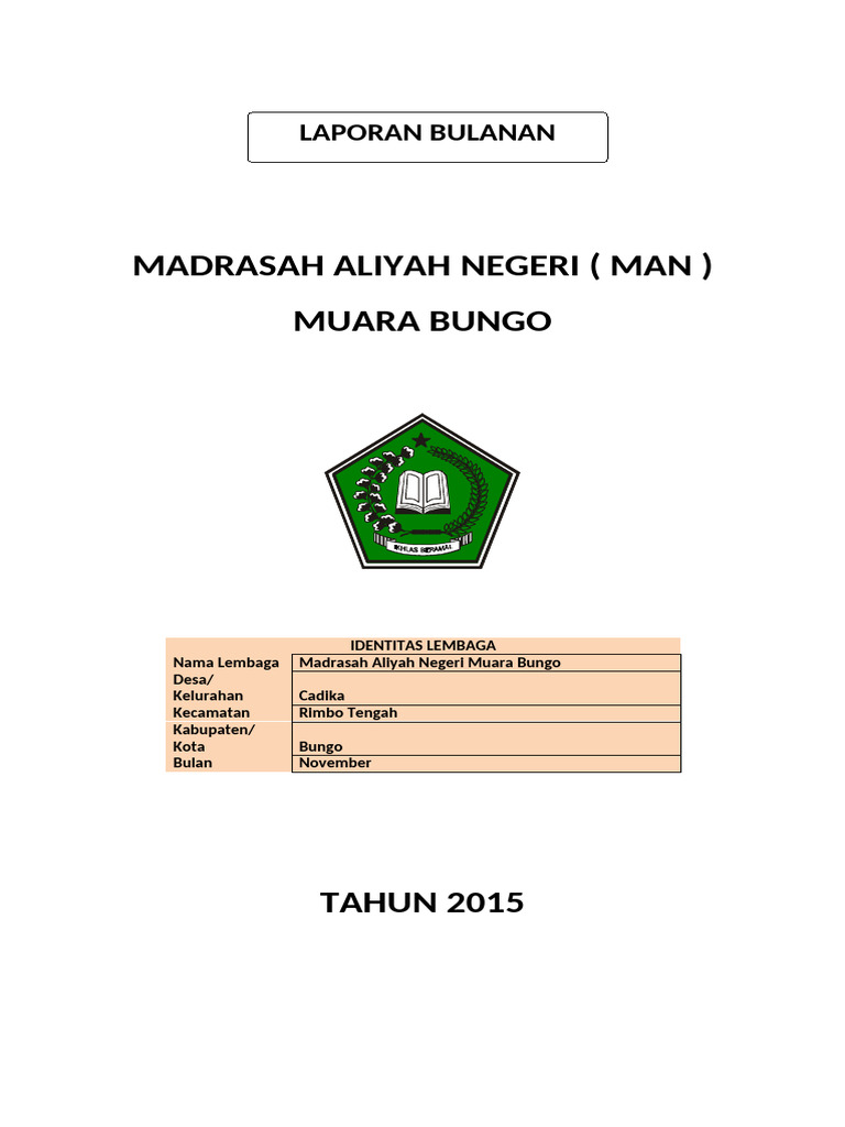 Cover Laporan Bulanan New | PDF
