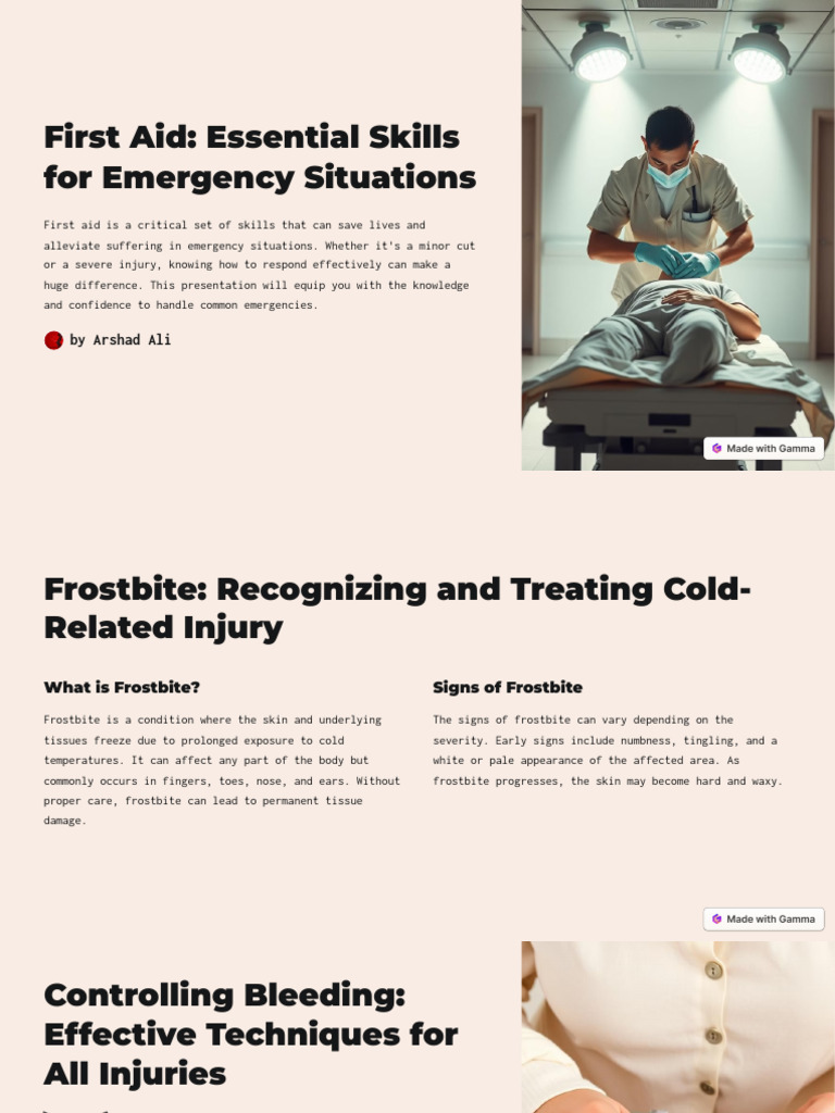 First Aid Skills for Emergencies | PDF | First Aid | Hypothermia