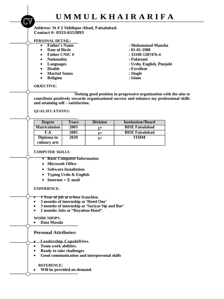 Ummul Khair CV | PDF