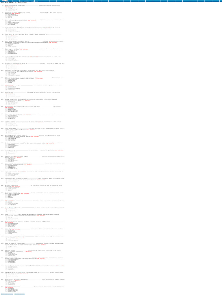 Quia - CE L4 U06 V Practice | PDF