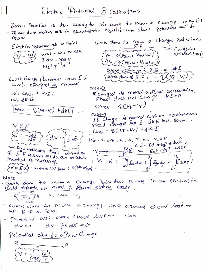 Electric Potential And Capacitance Pdf
