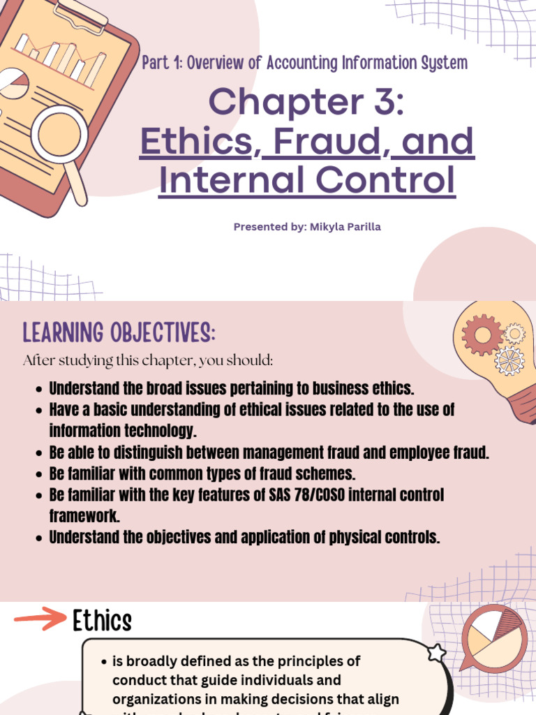 AIS CHAPTER 3- Final | PDF | Internal Control | Sarbanes–Oxley Act