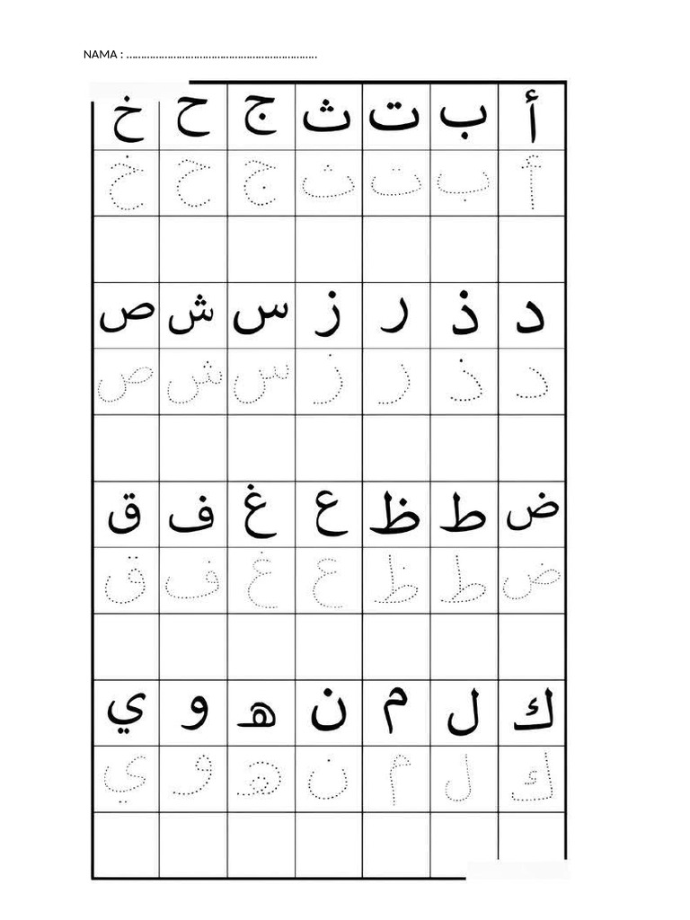BTA Huruf Hijaiyah KELAS 1 SEM 1 TH 2024 | PDF