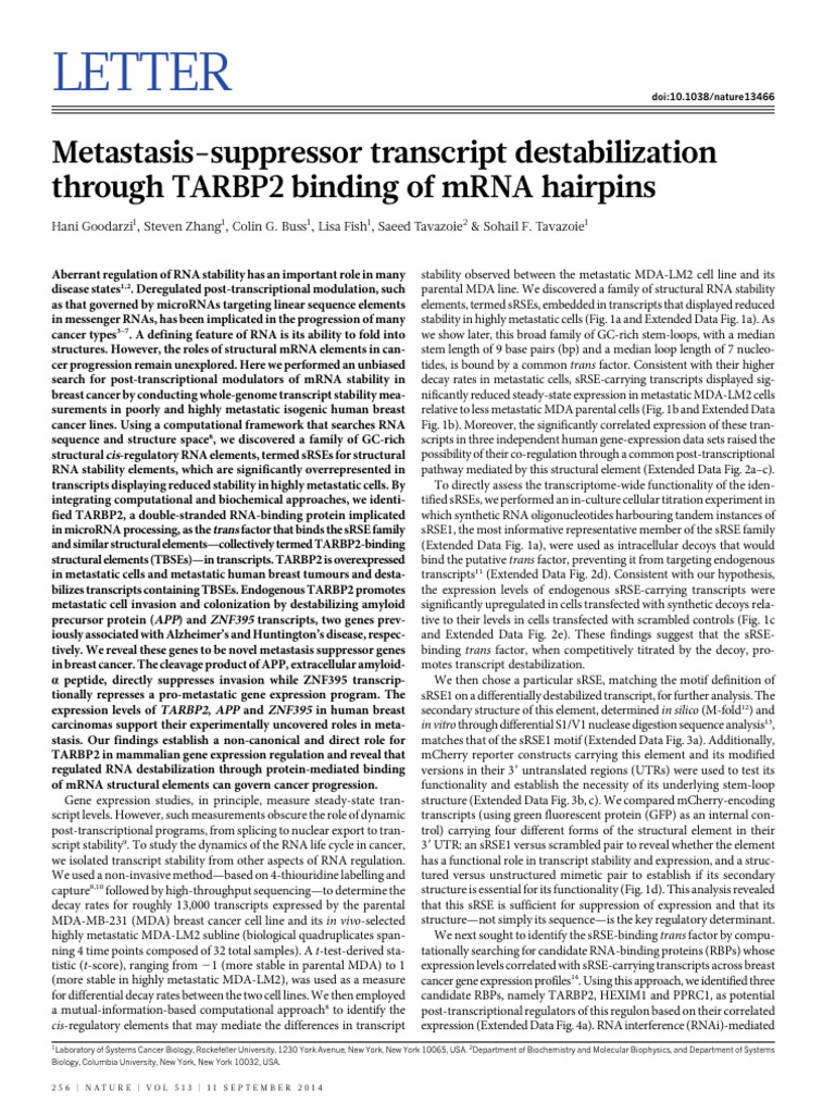 JC Article 2 AY16 2017 | PDF | Gene Expression | Messenger Rna