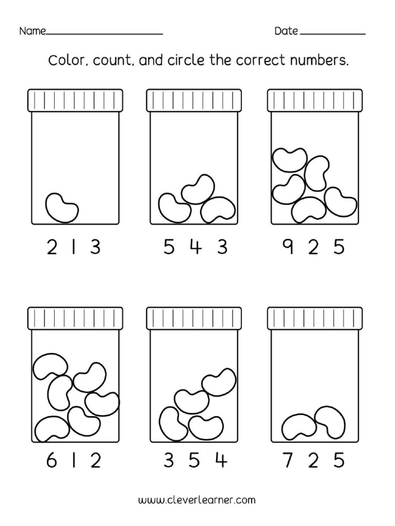 Counting Preschool Number Worksheets 09 | PDF