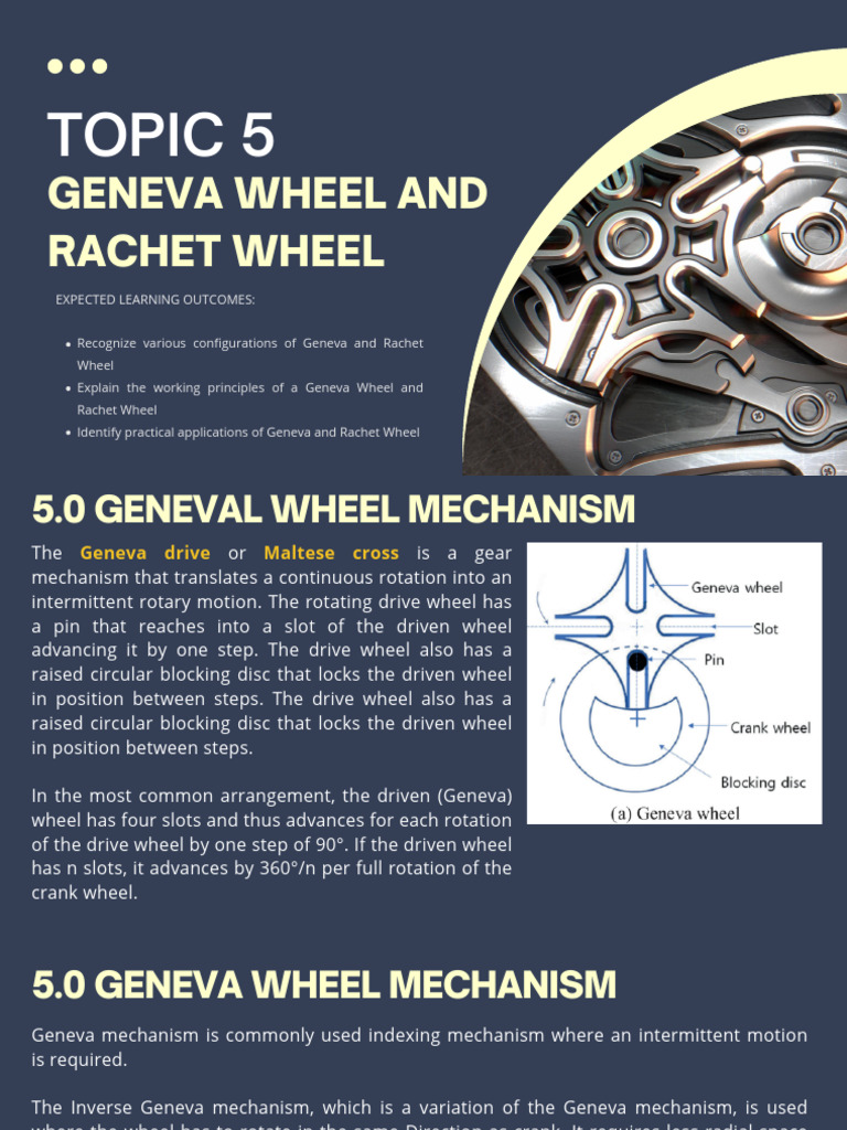 Geneva and Rachet Wheel 1 | PDF | Mechanical Engineering | Machines