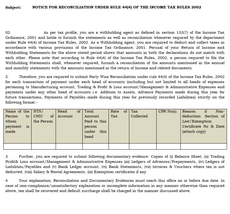 Rule 44. | PDF | Taxes | Income Tax