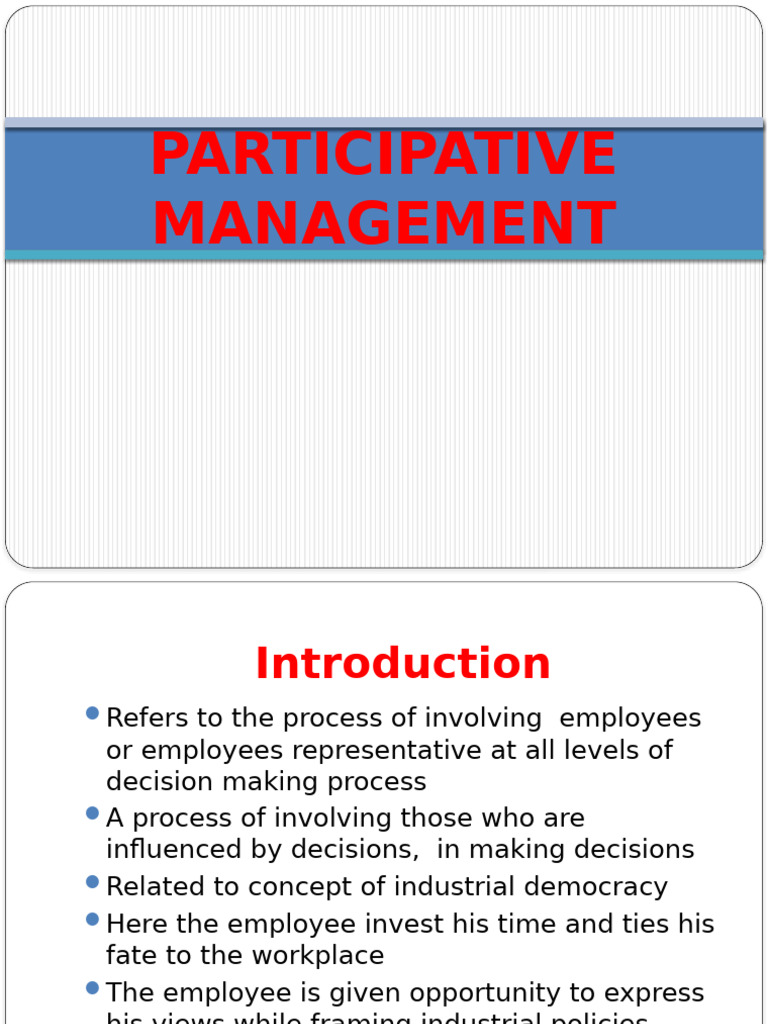 Participative Management Guide | PDF