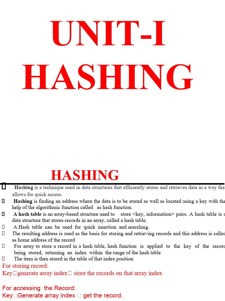 Hashing | PDF | Database Index | Computer Science Hashing | PDF | Database Index | Computer Science