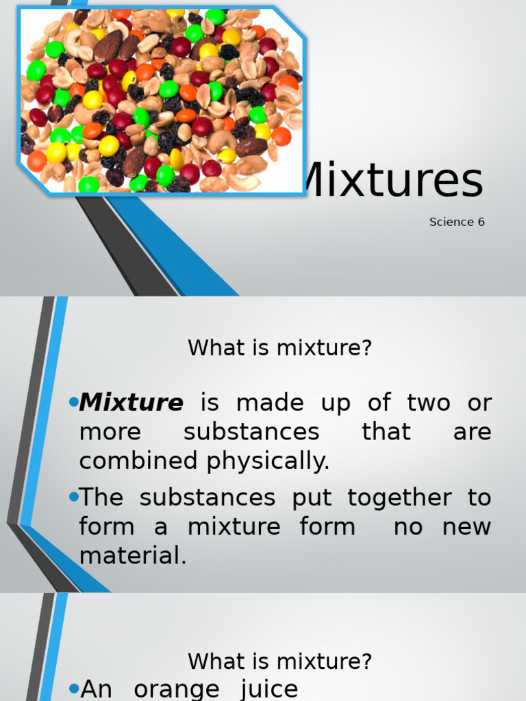 Understanding Mixtures: Types and Examples | PDF | Mixture | Drink