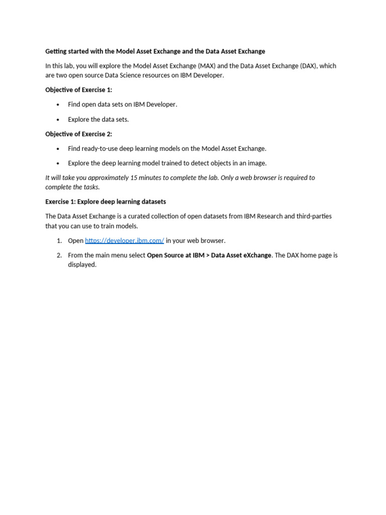 Explore IBM's Model & Data Asset Exchange | PDF | Comma Separated ...