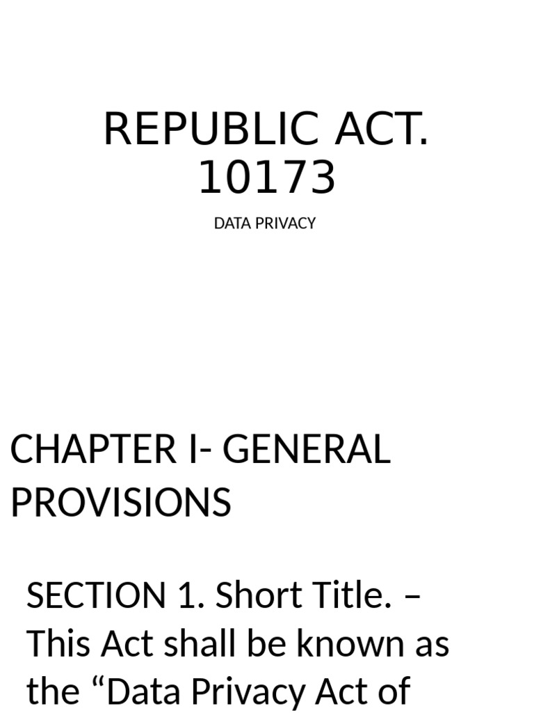 Republic Act. 10173 | PDF
