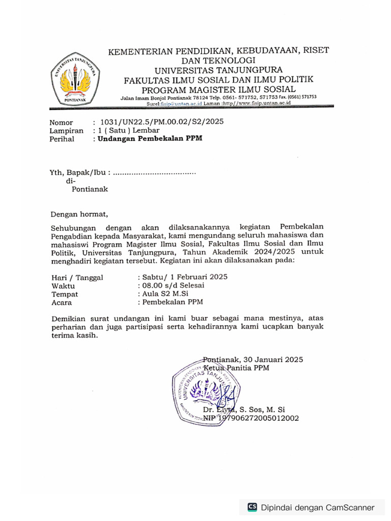 Undangan Pembekalan PPM | PDF