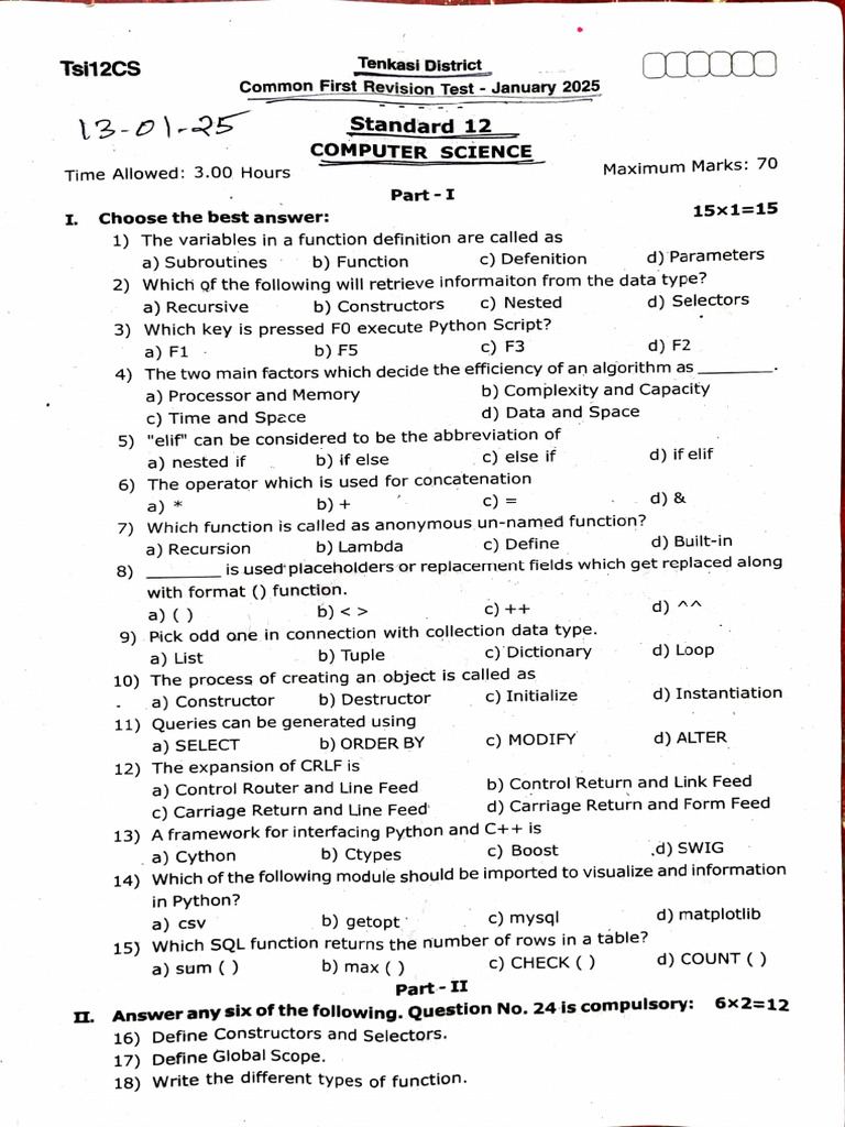 12th-Computer-Science-1st-Revision-Exam-2025-Original-Question-Paper ...