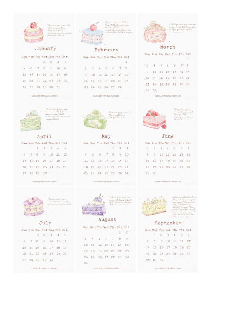 Mini Calender 2025 | PDF