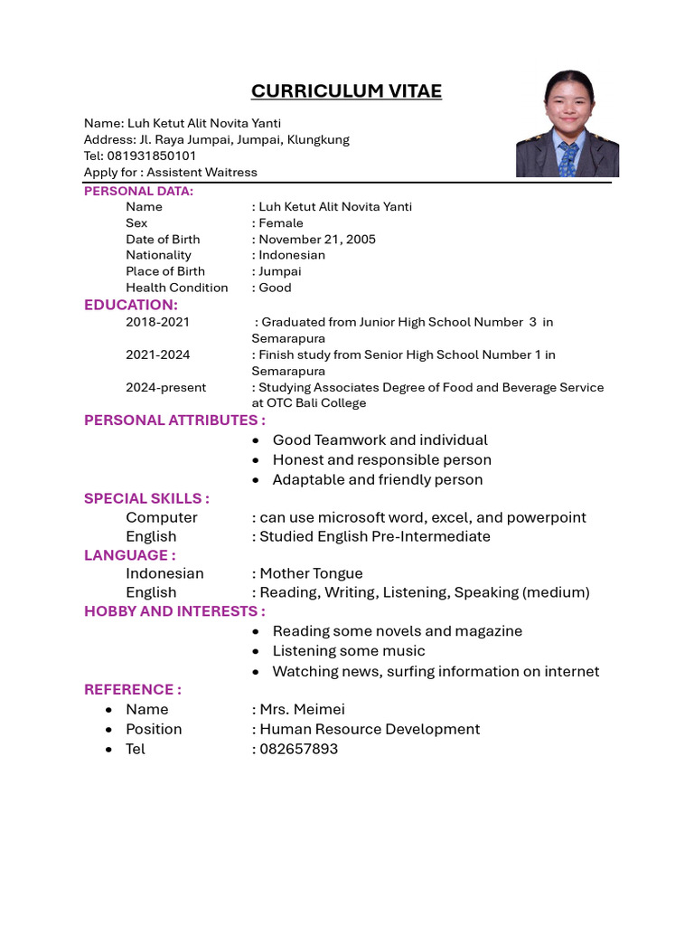 Curriculum Vitae: Education | PDF