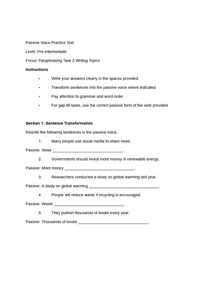 Passive Voice | PDF | Climate Change | Greenhouse Gas