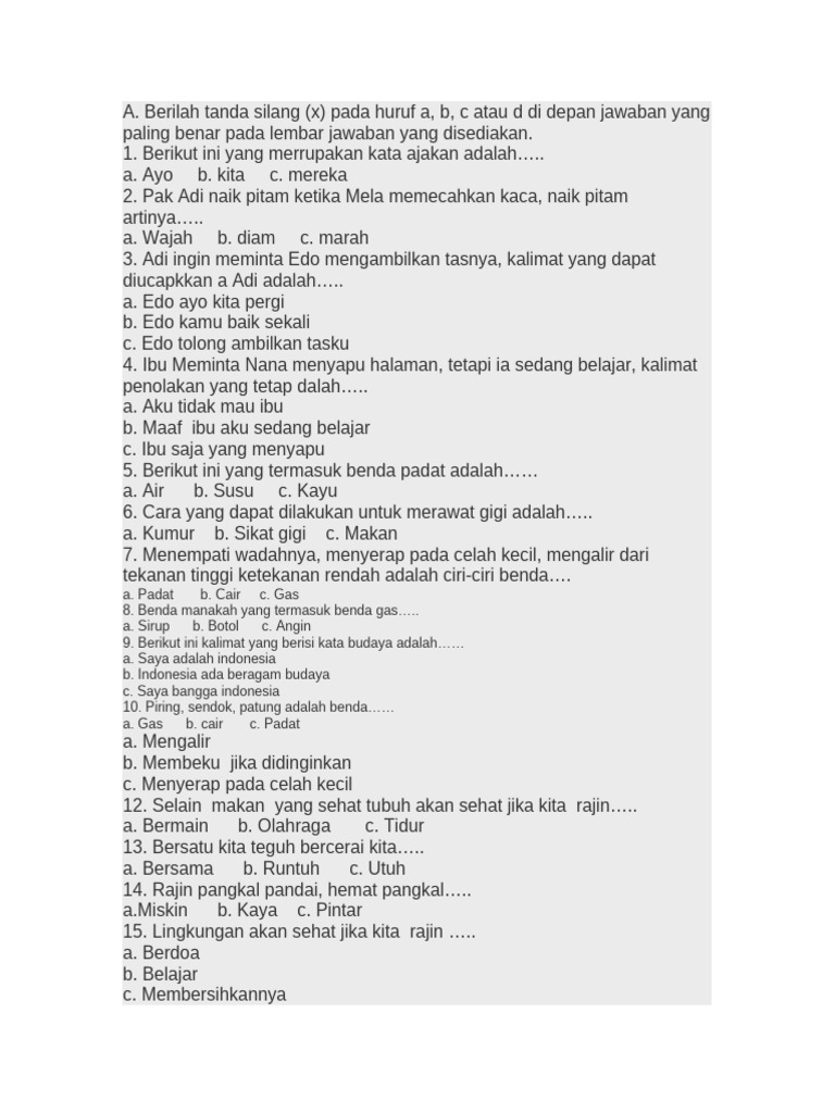 B. Indonesia Kls 2 SD | PDF