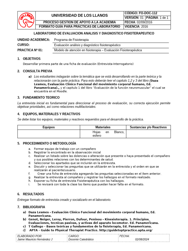 Guia Practica de Laboratorio #1 | PDF | Laboratorios
