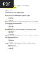 Pe (Open Skills and Closed Skills) | PDF | Cognition | Learning
