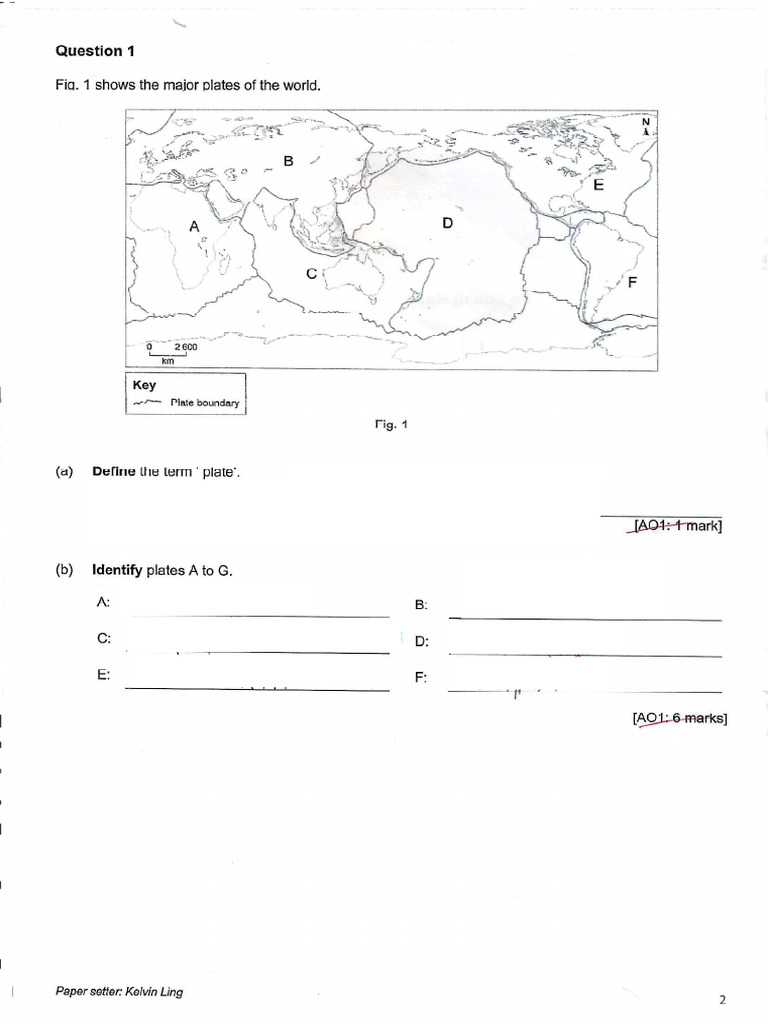 G6 Geography 1st Module Test 2425 - 1 | PDF