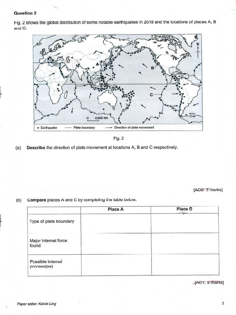 G6 Geography 1st Module Test 2425 - 2 | PDF