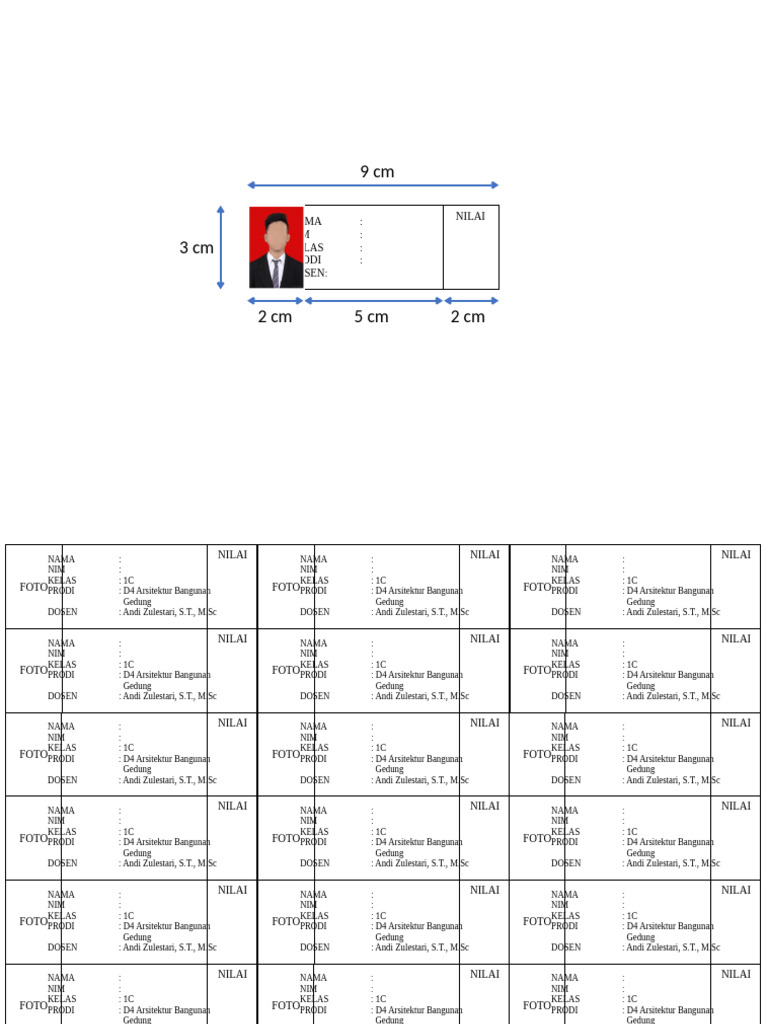 Format Name Tag Maket | PDF