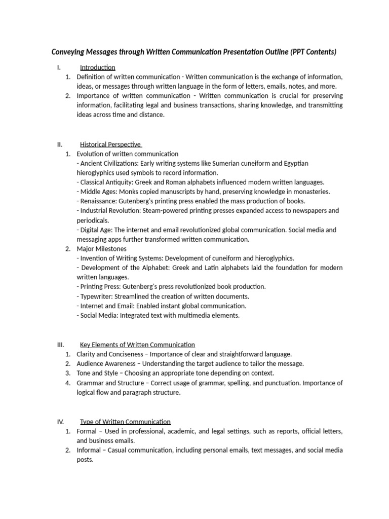 Conveying Message Through Written Communication | PDF | Communication ...