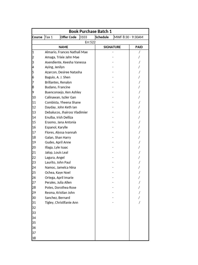 Batch 1 Tax 3103 | PDF