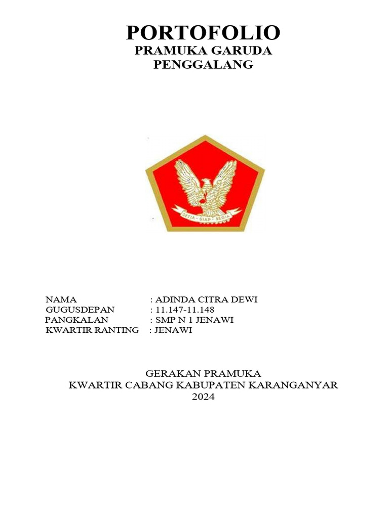 Portofolio Garuda Penggalang Adinda Citra Dewi | PDF