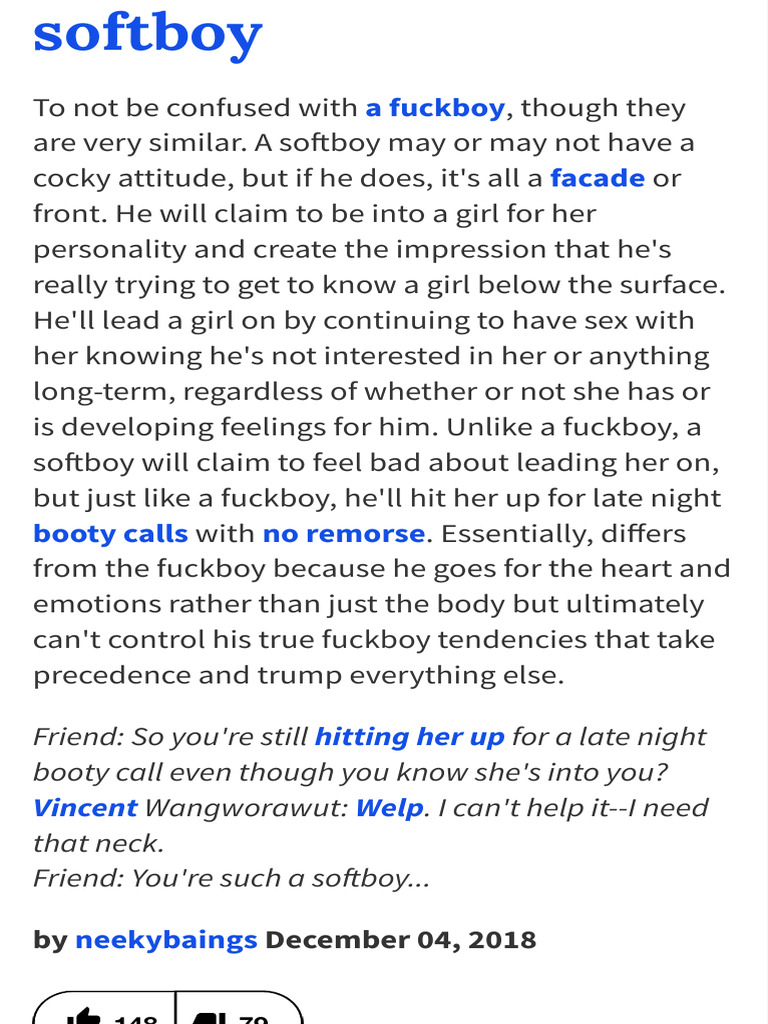 Urban Dictionary Soft Boy | PDF